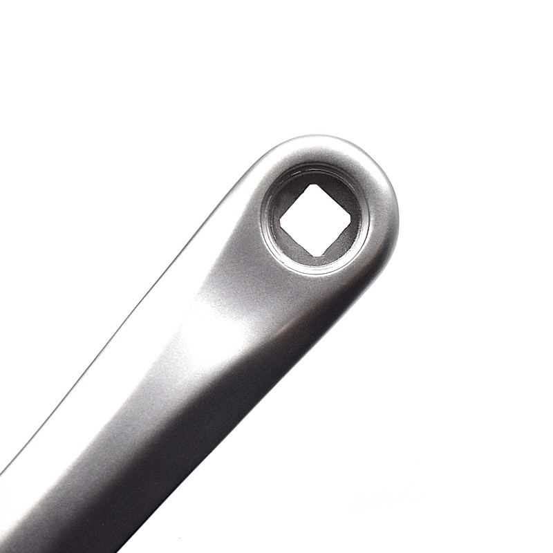 Manivelle de pédalier vélo gauche 152 mm en aluminium coloris argent