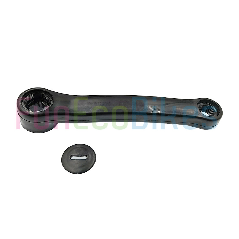 Manivelle Gauche laminé Noir L. 152 mm avec capuchon